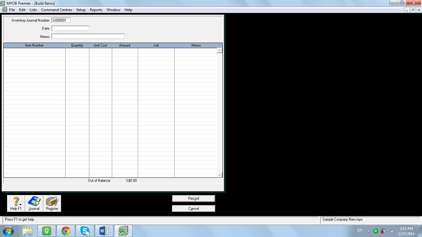 How to Build Inventory Items in MYOB Premier – MYOB Training Centre